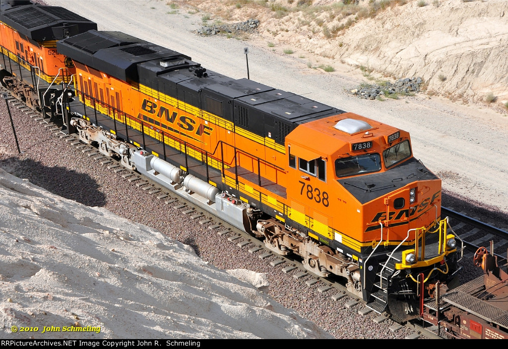 BNSF 7838 (ES44DC) at Alray-Cajon Pass CA. 7/10/2010